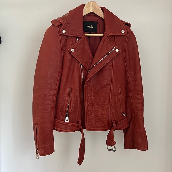 Maje | Jackets & Coats | Maje Leather Jacket | Poshmark
